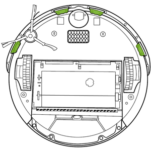 Roomba 500 Error 6: “Please inspect and clean Roomba’s cliff sensors.”
